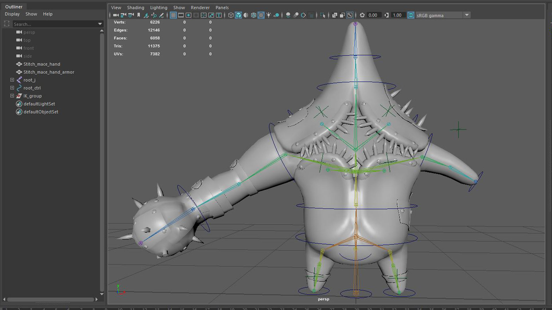 3D model Stitch Mace Hand VR / AR / low-poly rigged animated | CGTrader