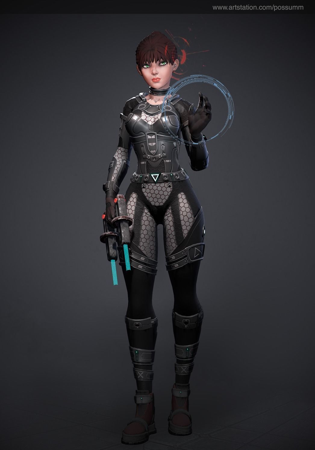 3D model Anime Sci-fi girl engineer low-poly VR / AR / low-poly | CGTrader