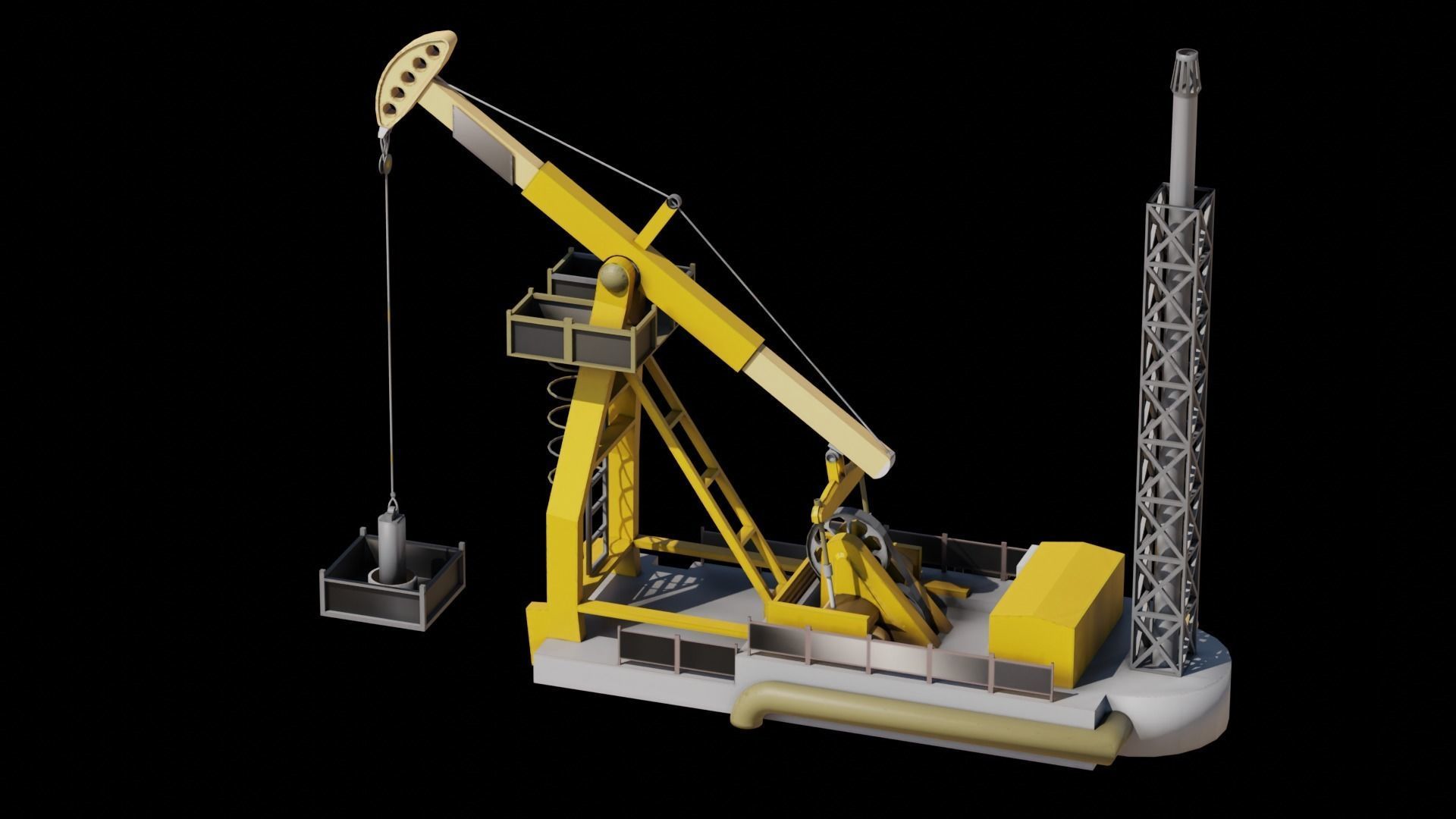 3D model Oil and Gas Land Drilling Rig VR / AR / low-poly | CGTrader