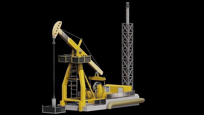 3D model Oil and Gas Land Drilling Rig VR / AR / low-poly | CGTrader