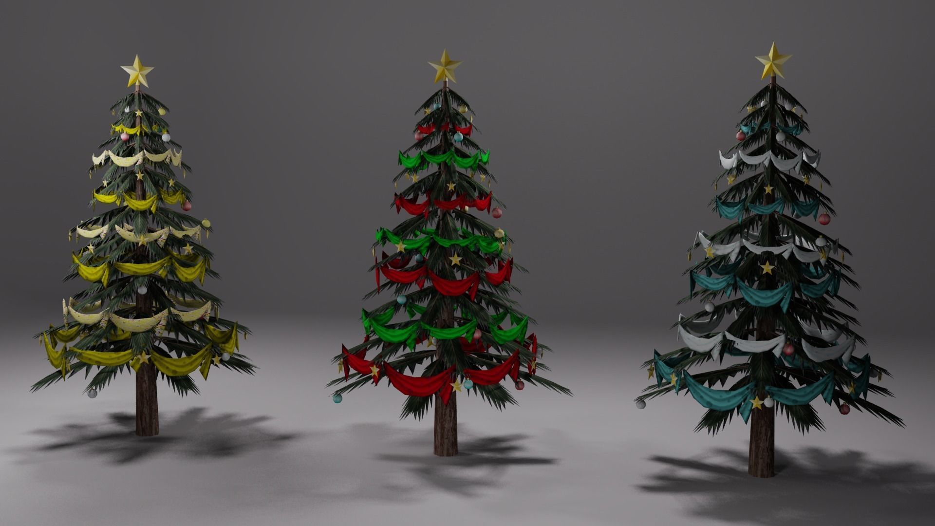 3D model Christmas trees VR / AR / low-poly | CGTrader