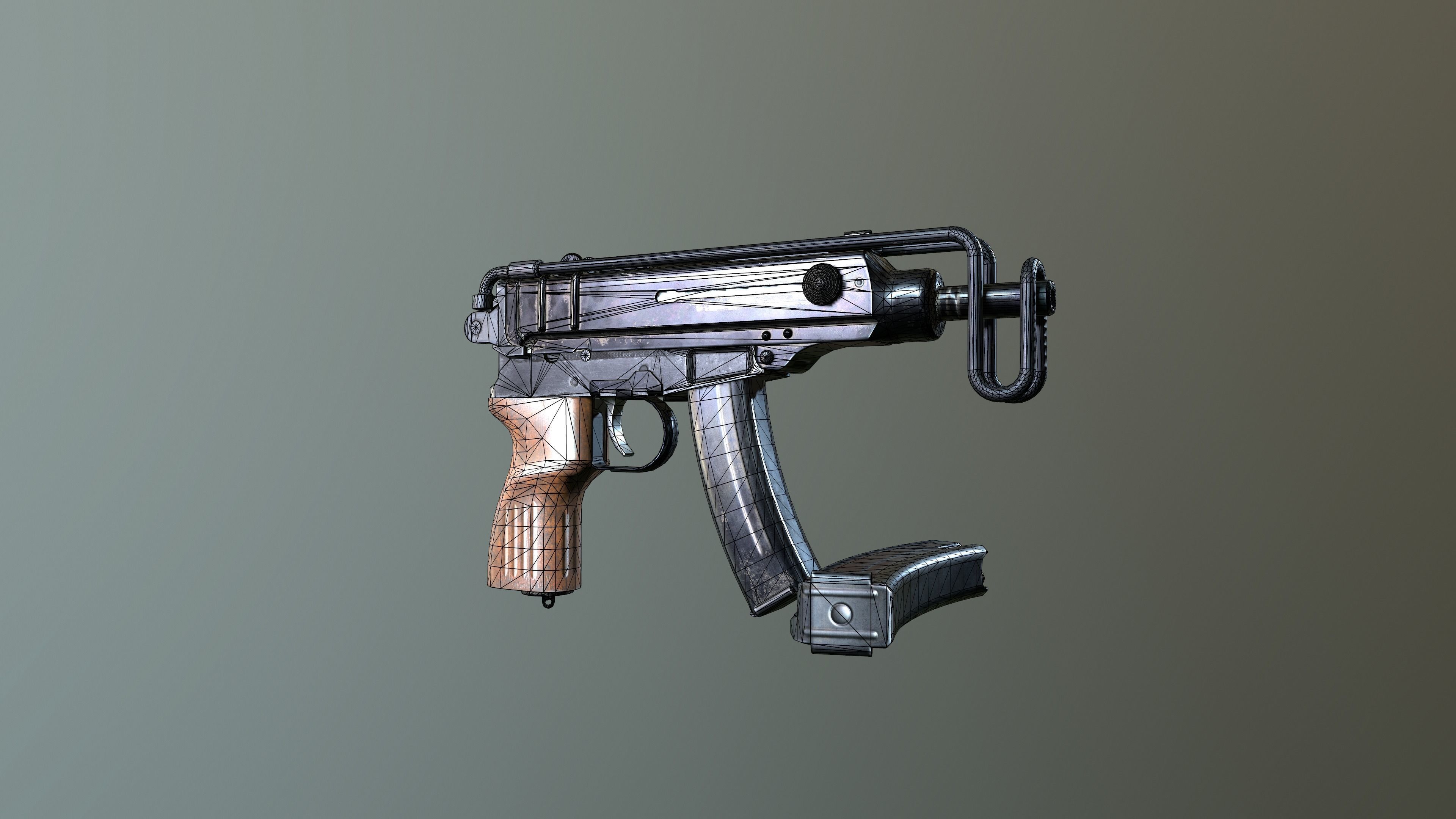 3D model VZ-61 gun VR / AR / low-poly | CGTrader