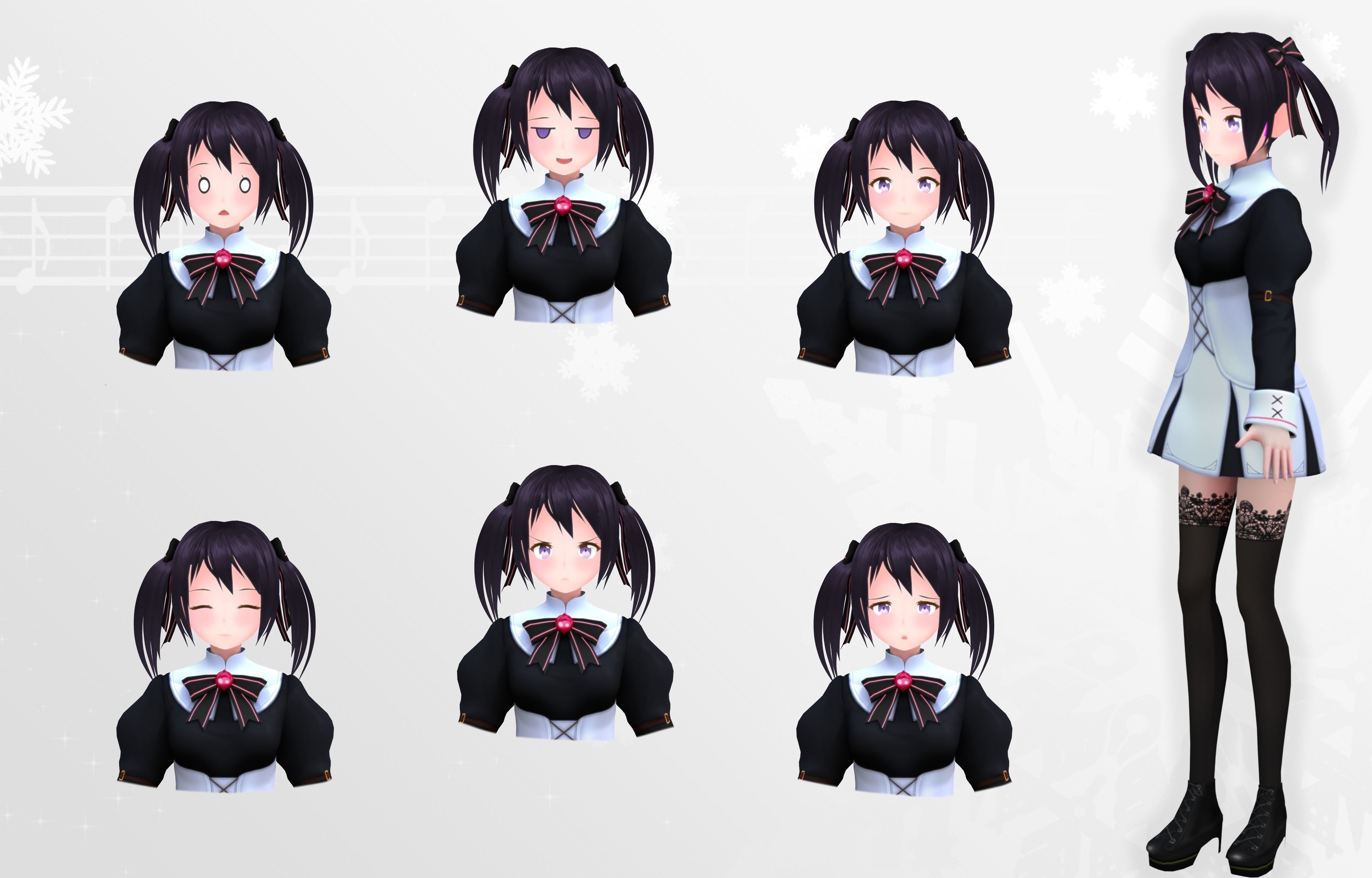 3D model Rika Original - VRChat and Game Ready VR / AR / low-poly ...