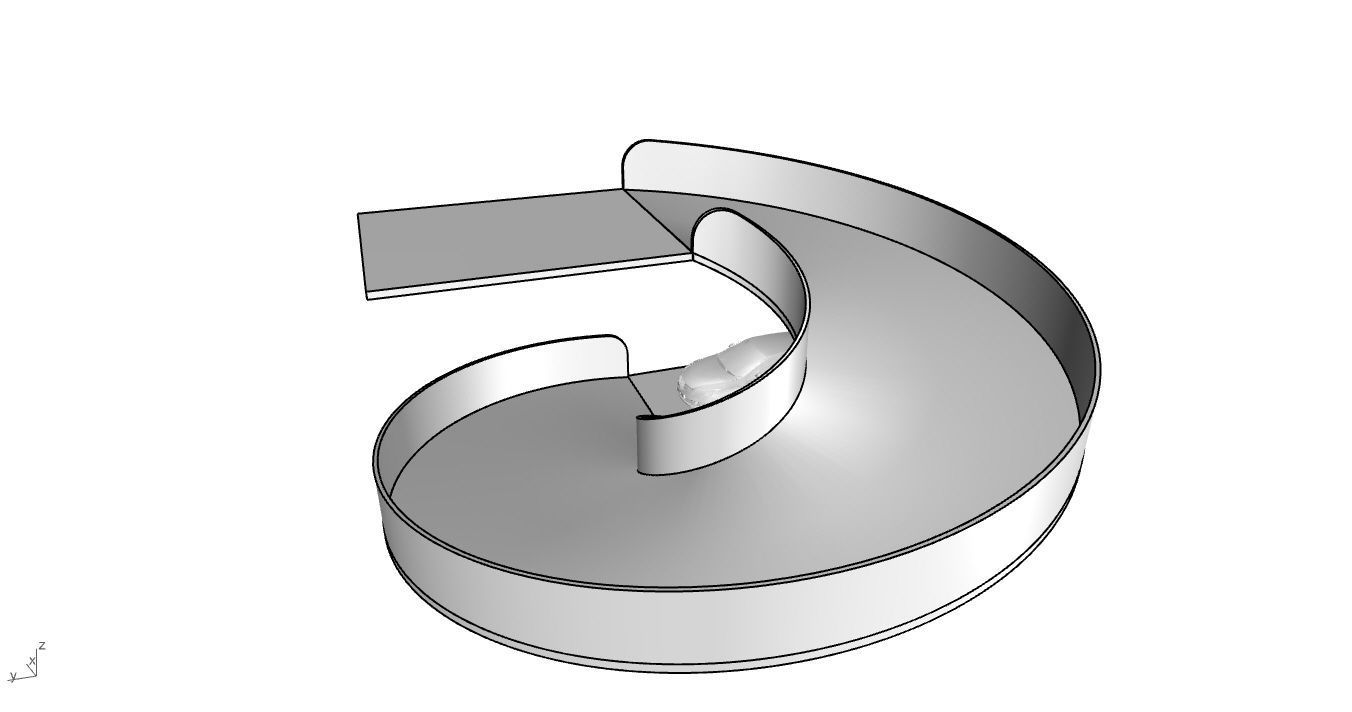 Spiral Ramp for Car Architectural Circulation System module 3D model ...