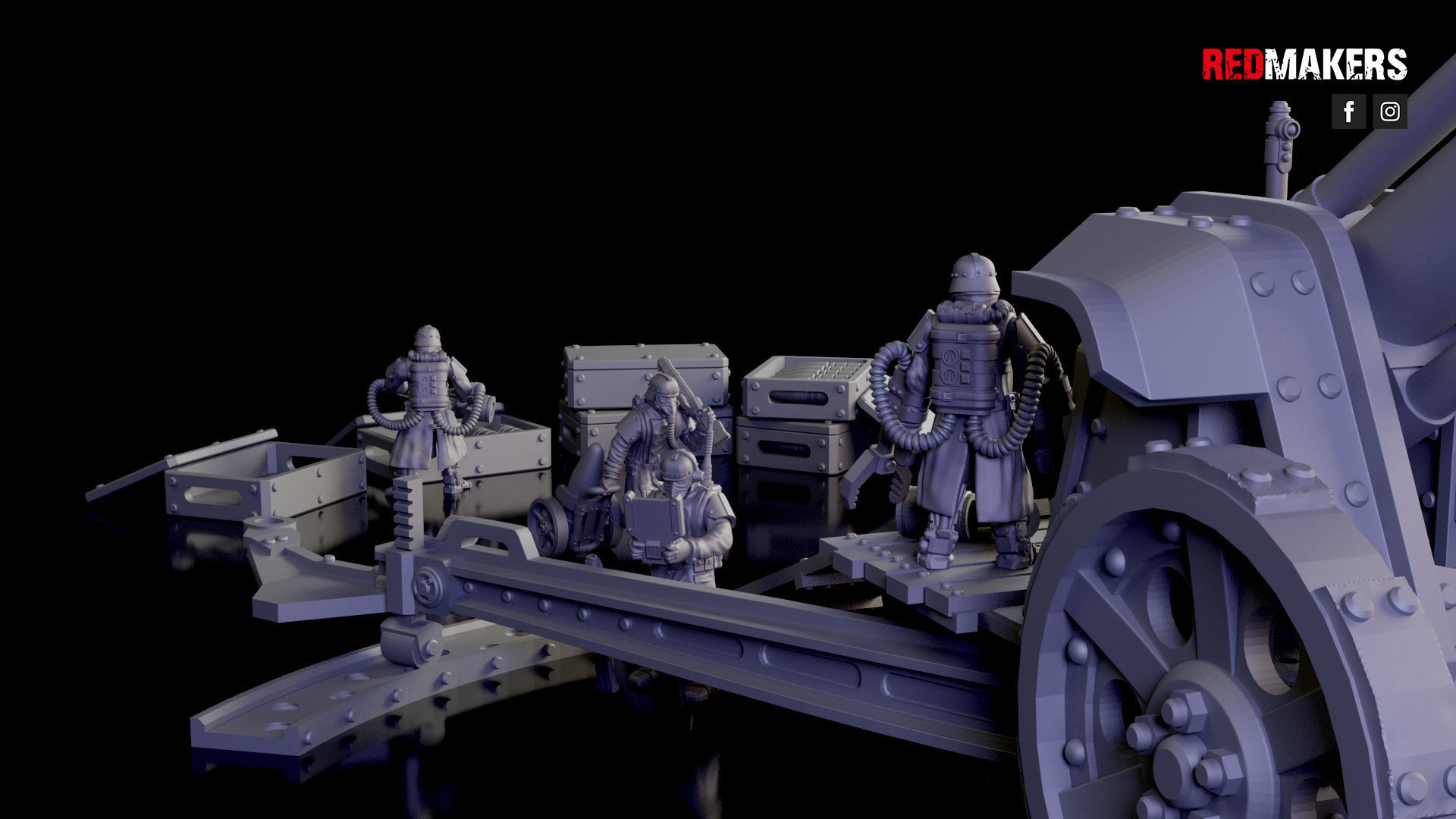 Earthshaker cannon Heavy artillery of the Imperial Force 3D model 3D ...