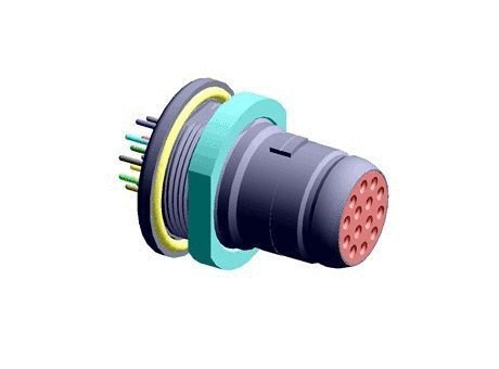 TERAPIN, PANEL PLUG, 14WAY PC TAIL free 3D model | CGTrader