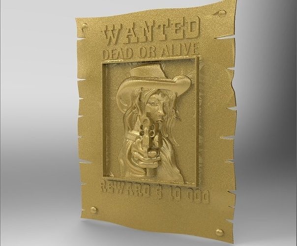 wanted list 3D model 3D printable | CGTrader