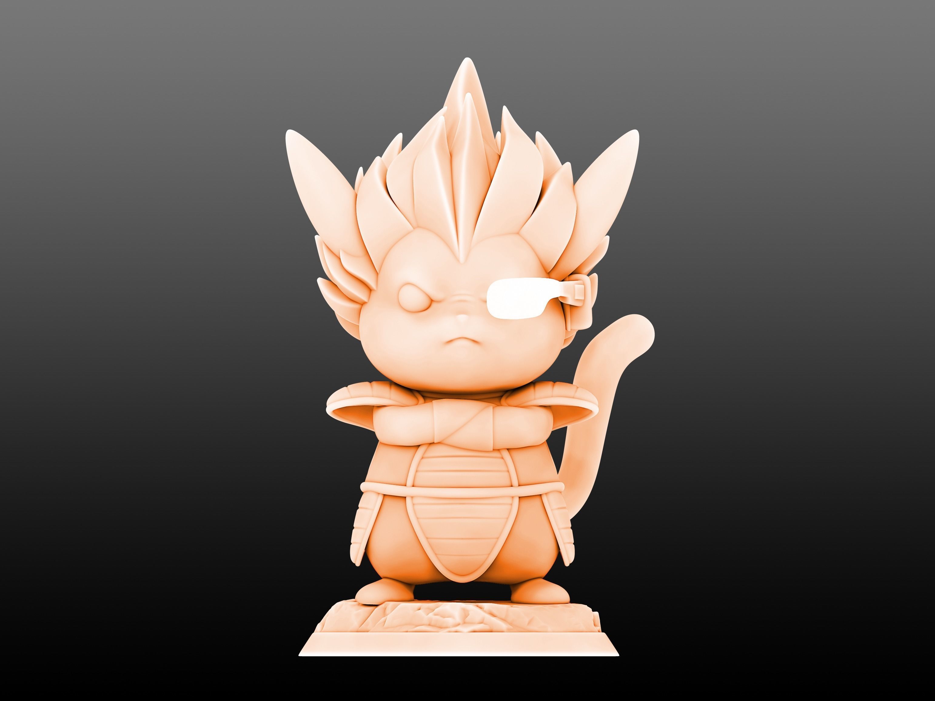 Pikachu cosplay Vegeta 3D model 3D printable | CGTrader
