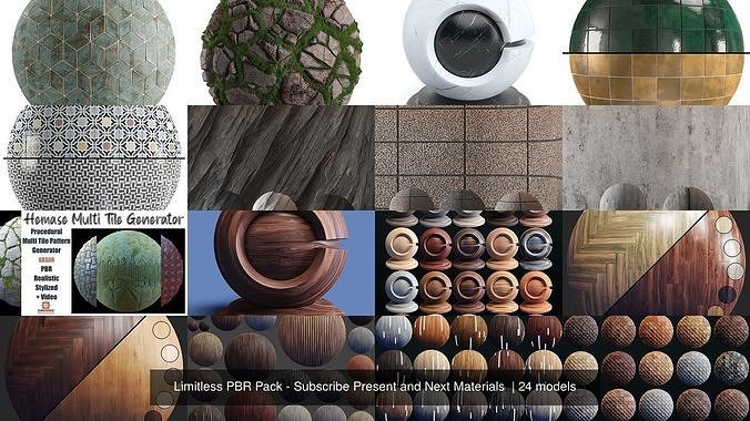 3D Model Collection Limitless PBR Pack - Subscribe Present and Next ...