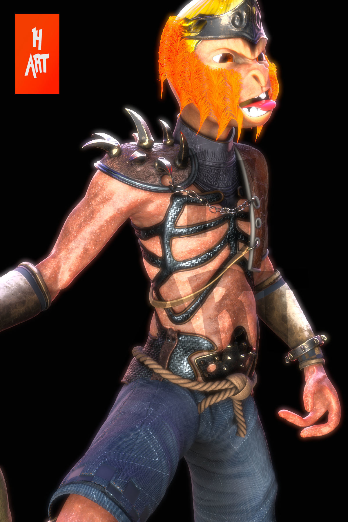 3D model Mischievous Monkey VR / AR / low-poly | CGTrader