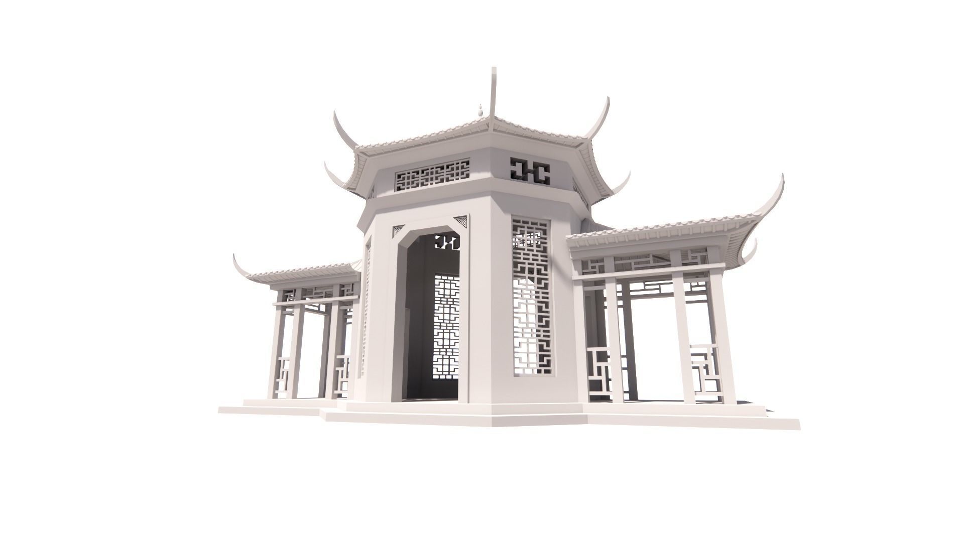 Traditional Chinese Pavilion 3D model | CGTrader