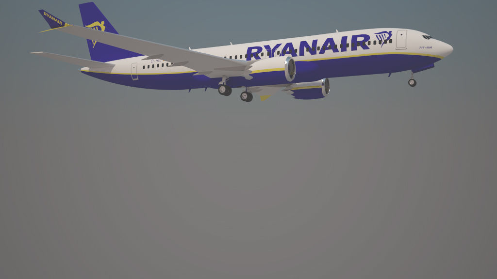Ryanair 737 MAX 200 3D model | CGTrader