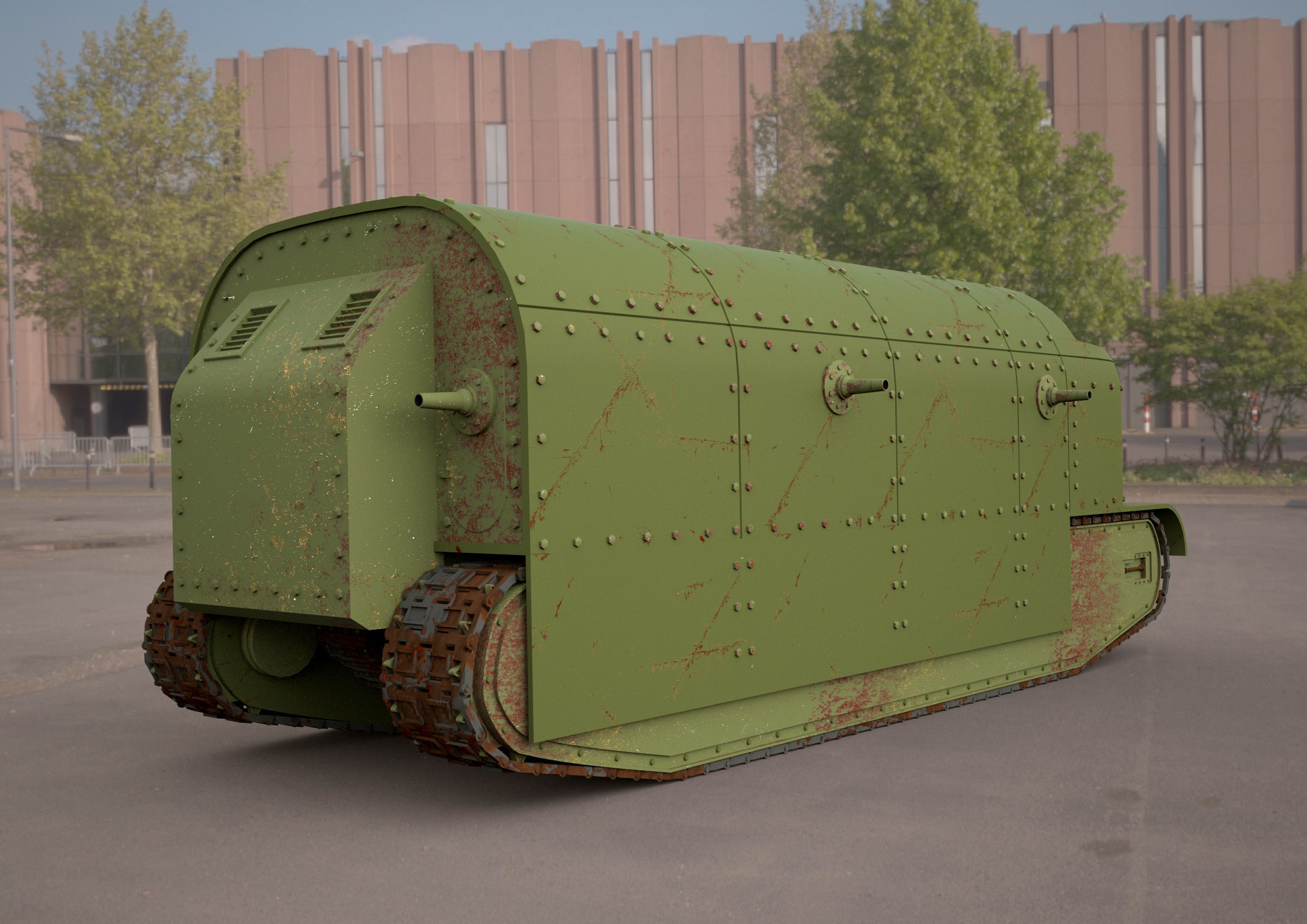 flying elephant tank 3d model 3D model | CGTrader