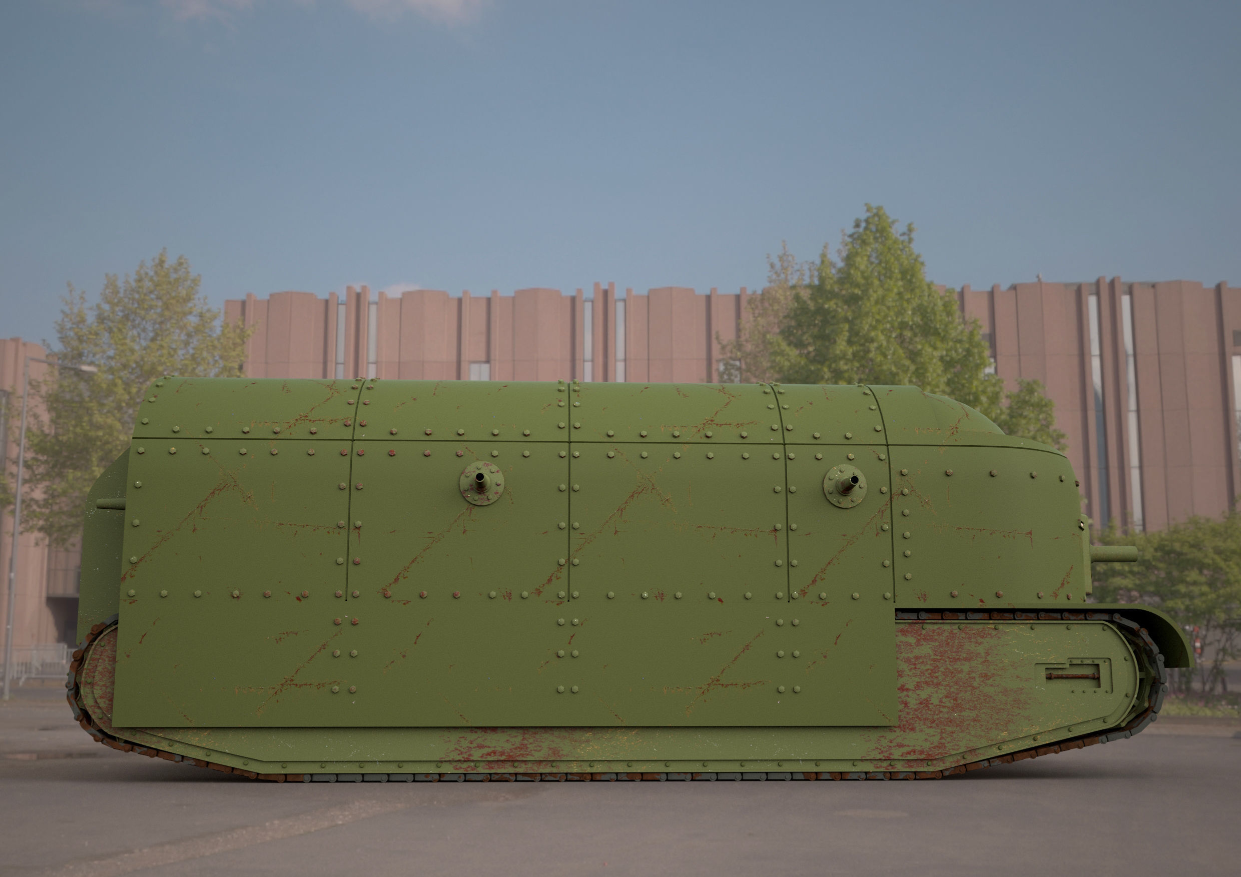 flying elephant tank 3d model 3D model | CGTrader