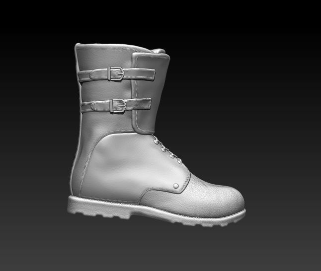 MENS MILITARY BOOTS STL FILE 3D model 3D printable | CGTrader