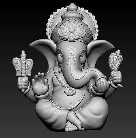 Ganesha Idol 3D Printable model 6 3D model 3D printable | CGTrader