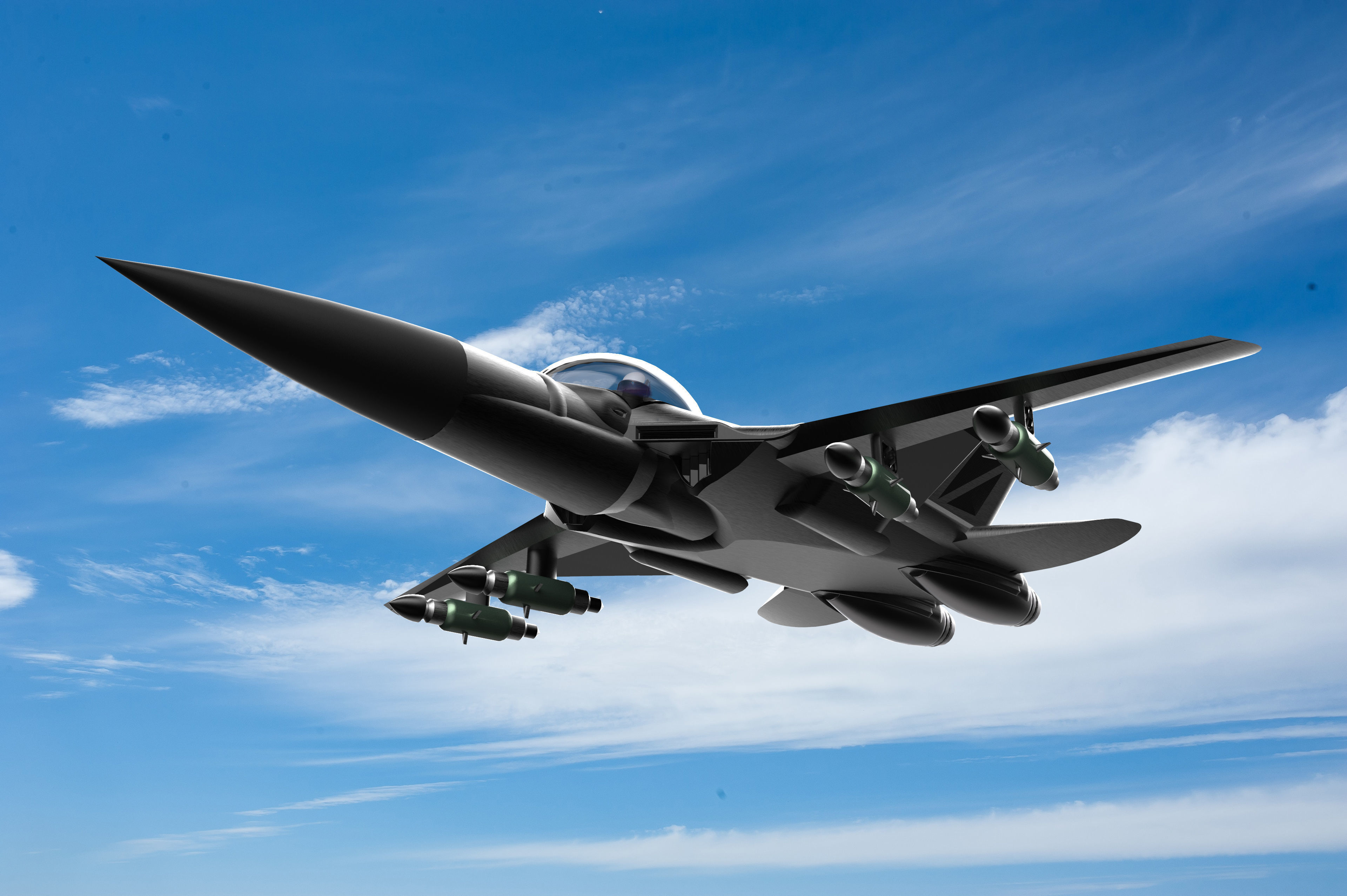 Military Jet Concept 3D model | CGTrader