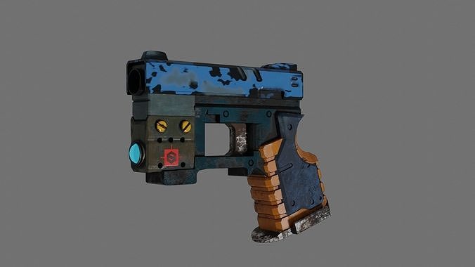3D model Futuristic hand gun VR / AR / low-poly | CGTrader