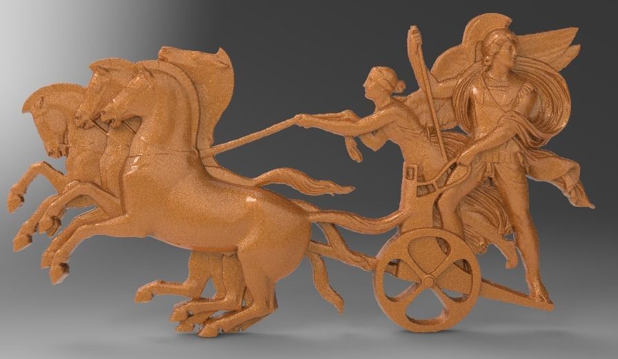 chariot 3D model 3D printable | CGTrader