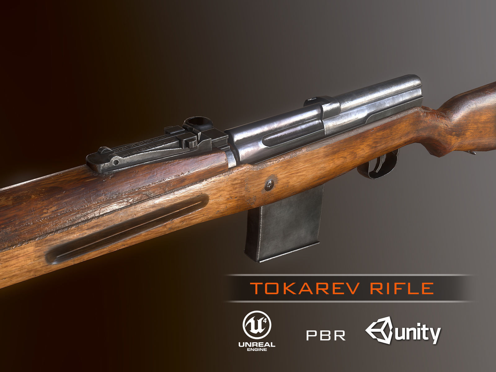 3D model Tokarev SVT rifle VR / AR / low-poly | CGTrader