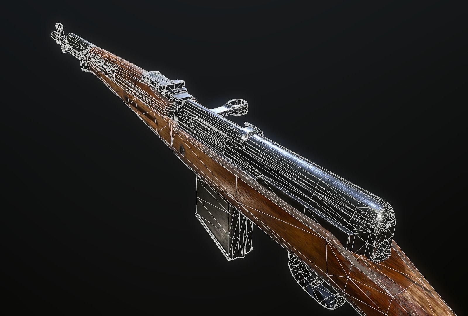 3D model Tokarev SVT rifle VR / AR / low-poly | CGTrader