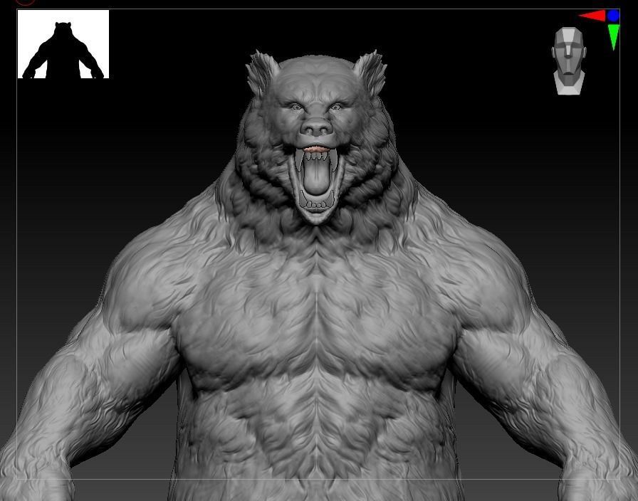 bear Rage beast strong sharp claw 3D model | CGTrader