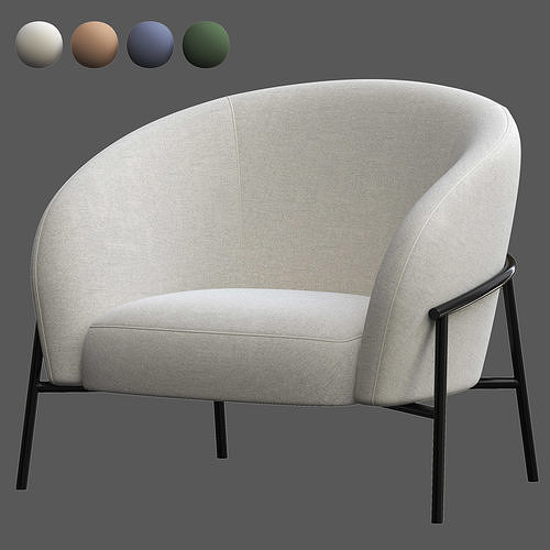 rimo lounge chair parla 3D model | CGTrader