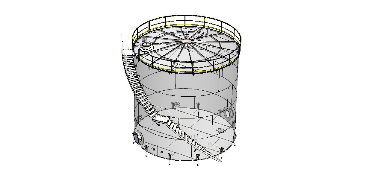 Storage tank 400m3 API 650 3D model | CGTrader