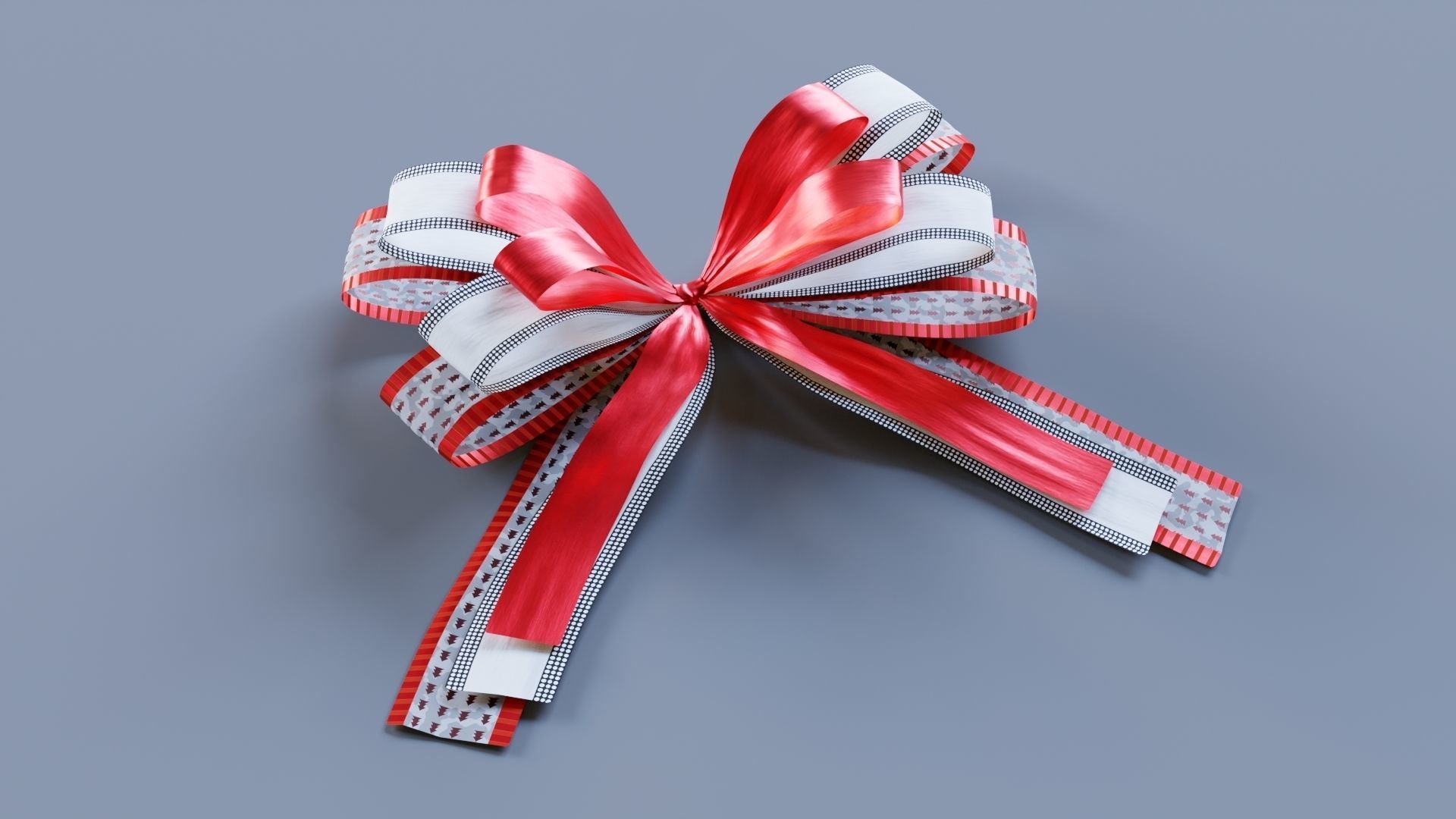Festive Bow of gift ribbons 3D model | CGTrader