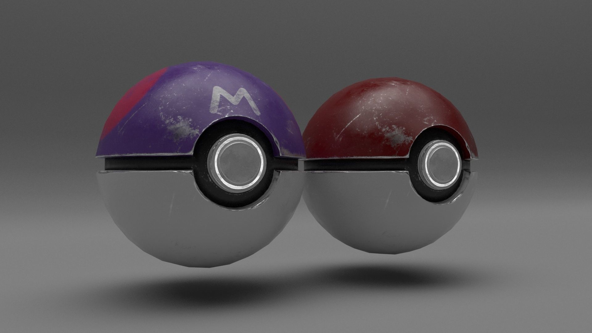 Pokeballs two pokemon balls free VR / AR / low-poly 3D model | CGTrader