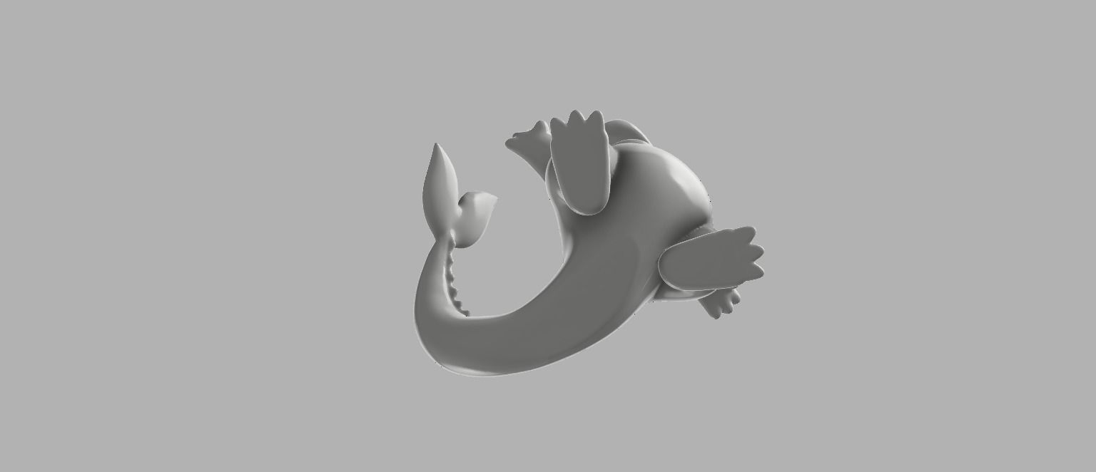 Mermander Water Charmander 3D model 3D printable | CGTrader