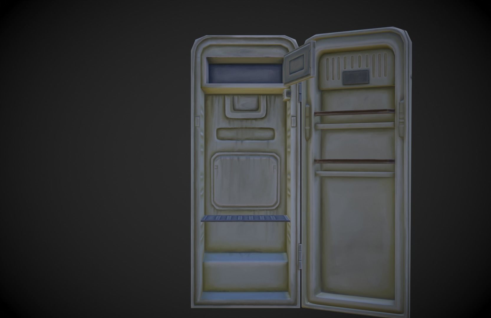 3D model Old Fridge - Stylized VR / AR / low-poly | CGTrader
