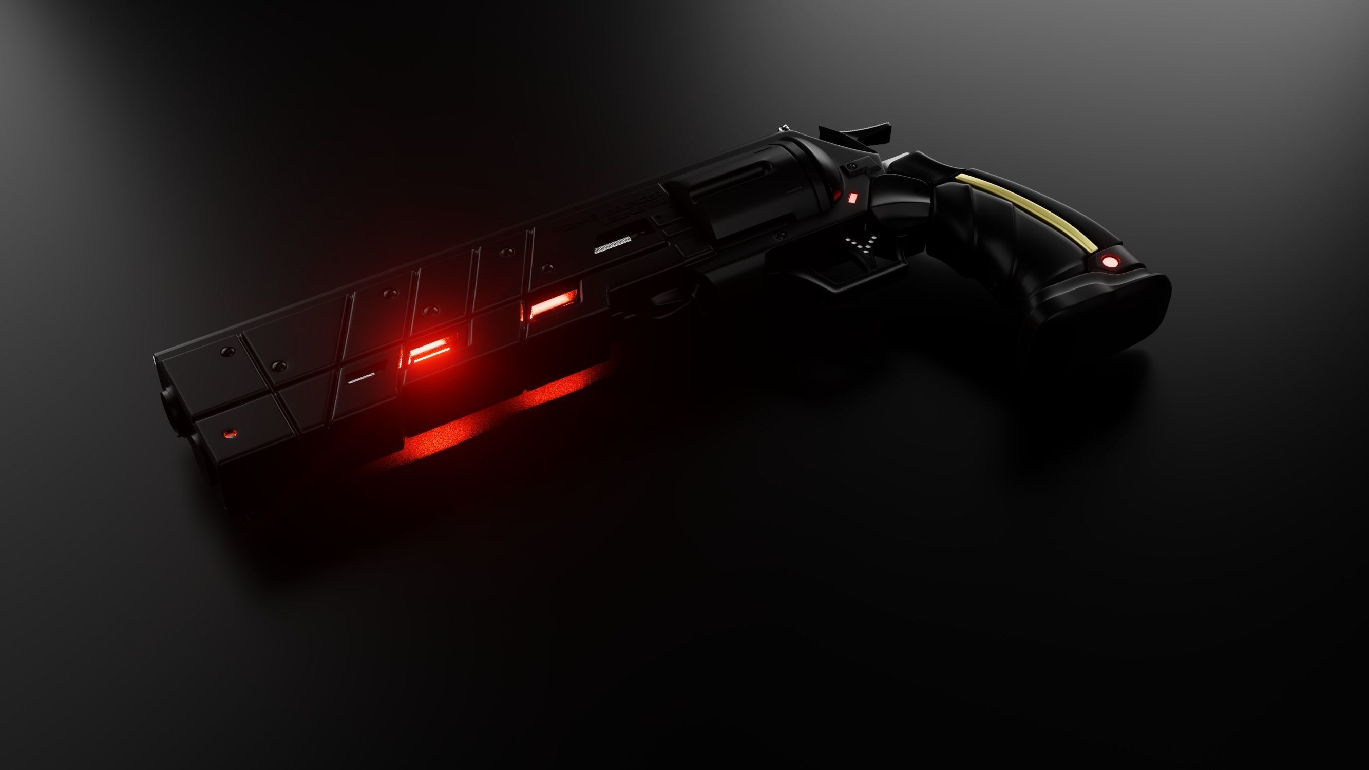 3D model Sci Fi revolver VR / AR / low-poly | CGTrader