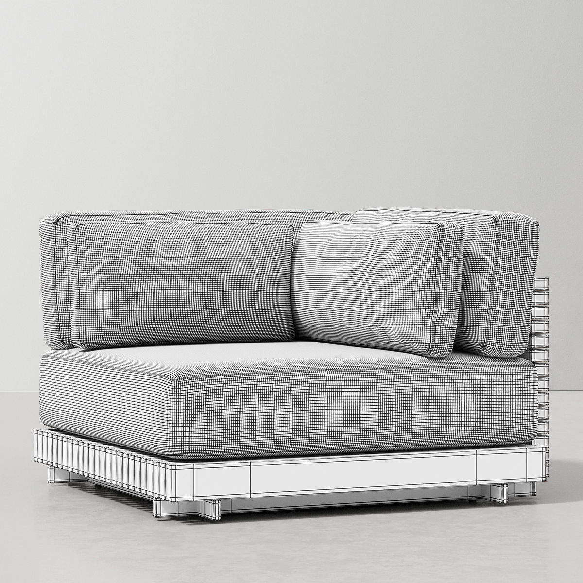 CAICOS ARM CORNER CHAIR 3D model | CGTrader