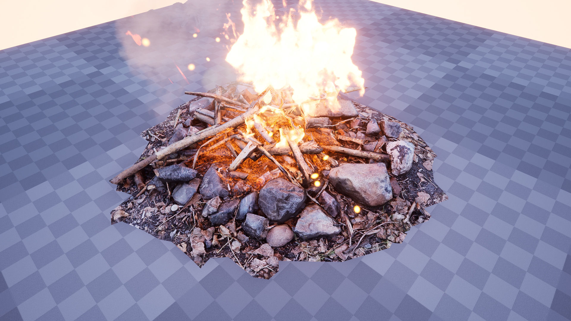 3D model SCANNED BONFIRES AND STUMPS VR / AR / low-poly | CGTrader