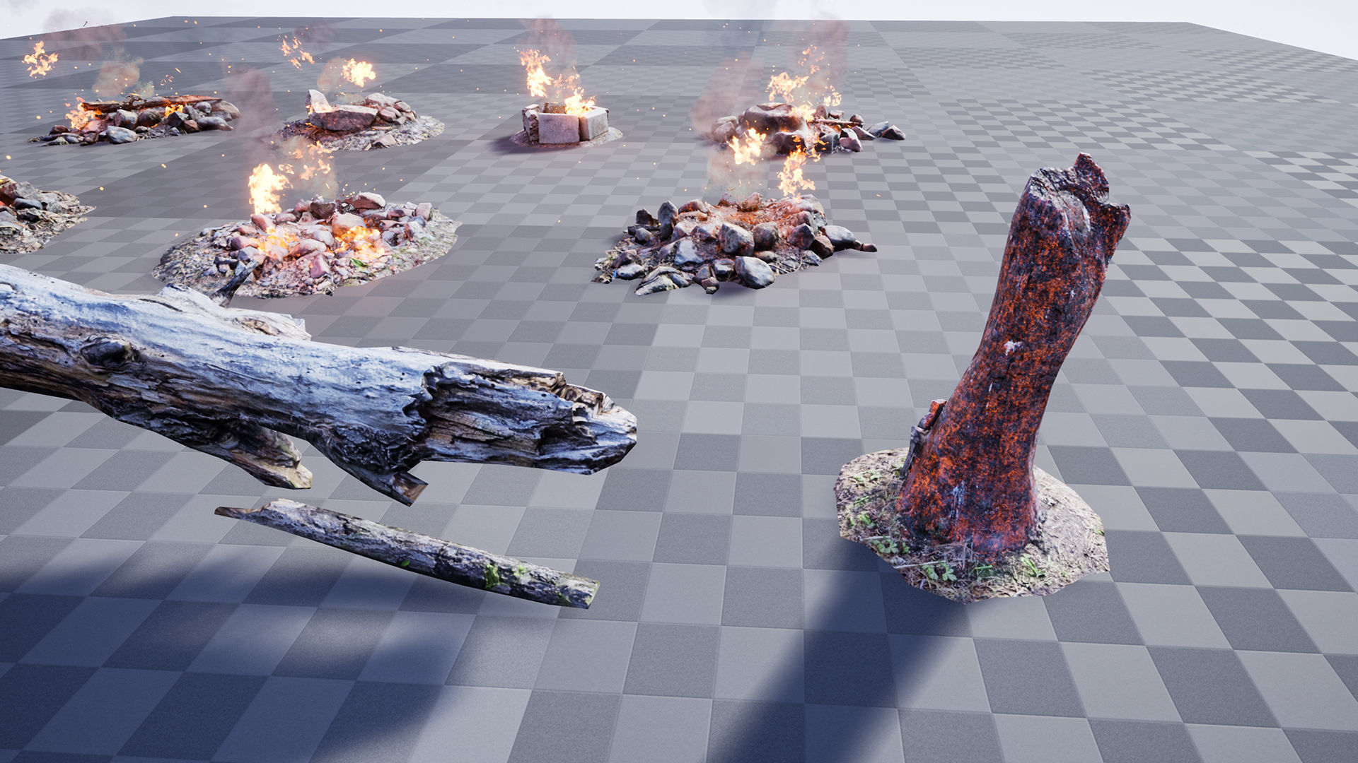 3D model SCANNED BONFIRES AND STUMPS VR / AR / low-poly | CGTrader