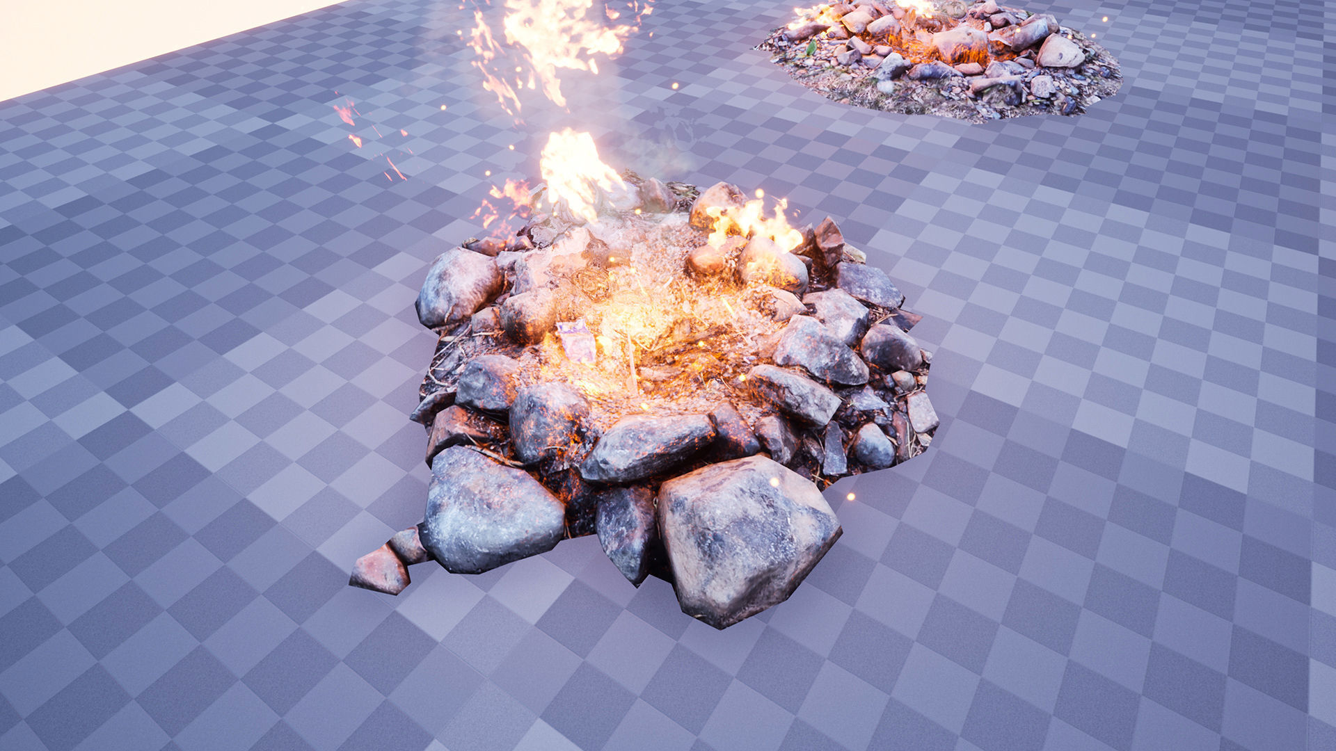 3D model SCANNED BONFIRES AND STUMPS VR / AR / low-poly | CGTrader