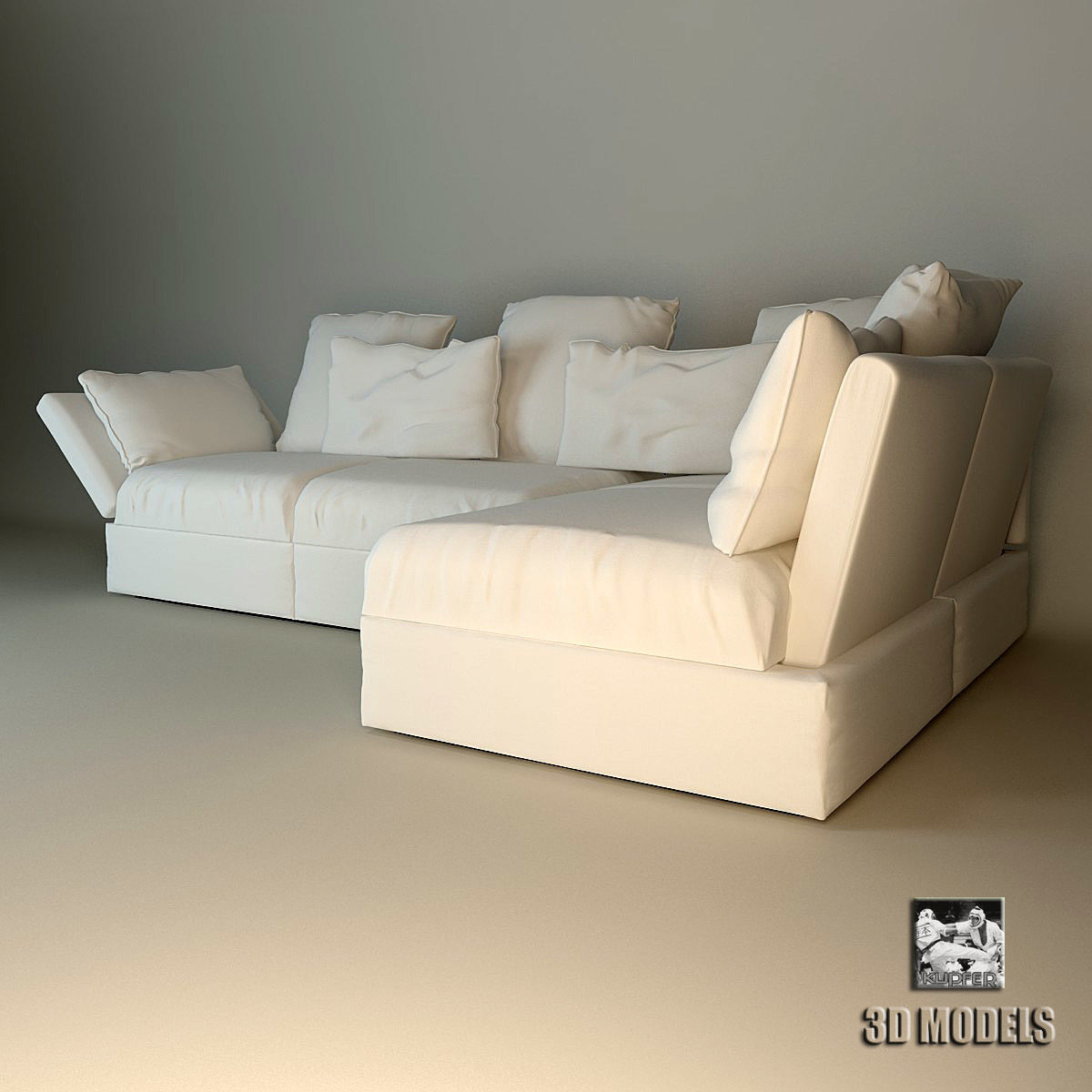 flexform sunny sofa 3D model | CGTrader