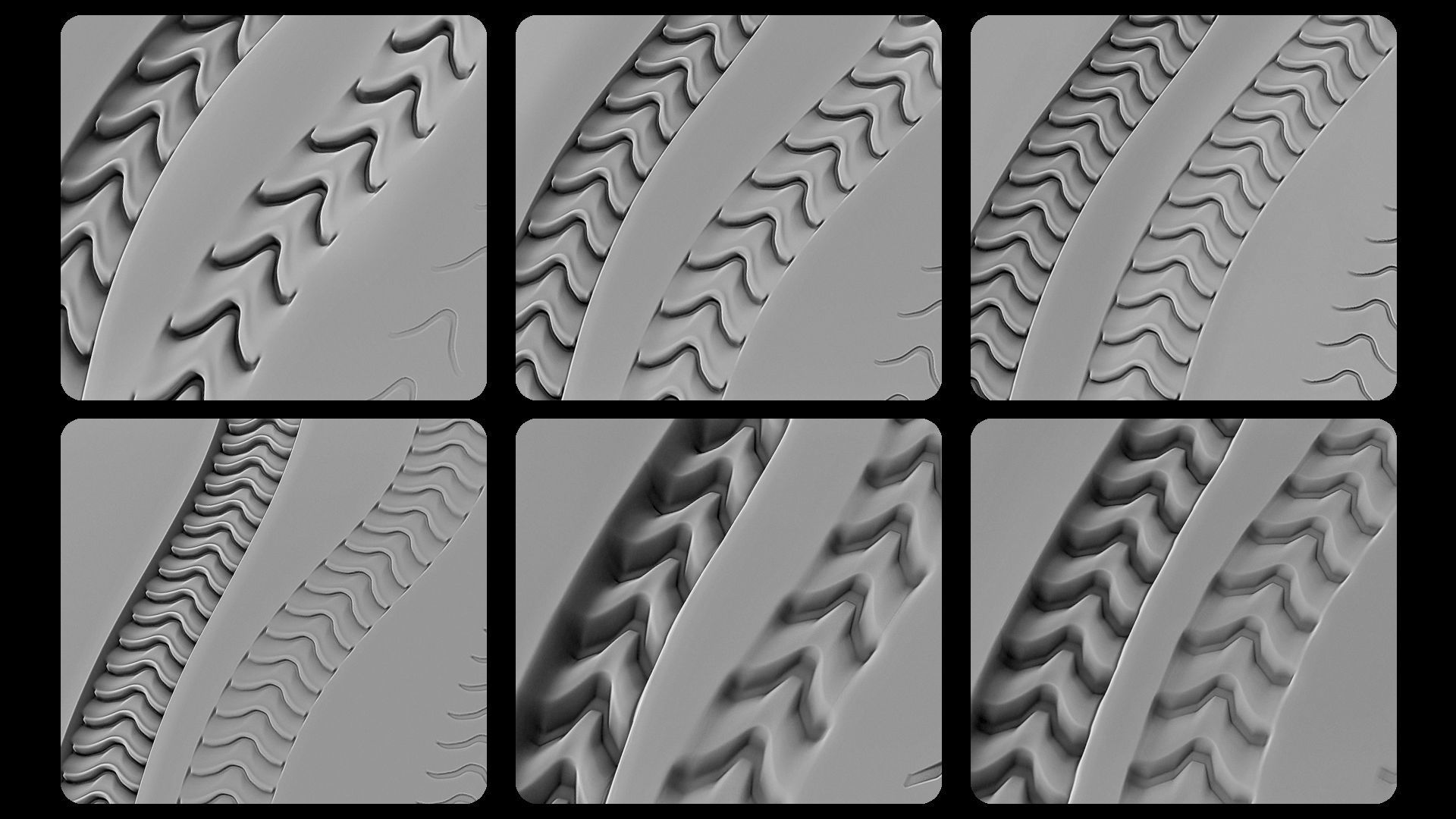 Tyre Tracks Alphas Pack Vol1 3D model | CGTrader