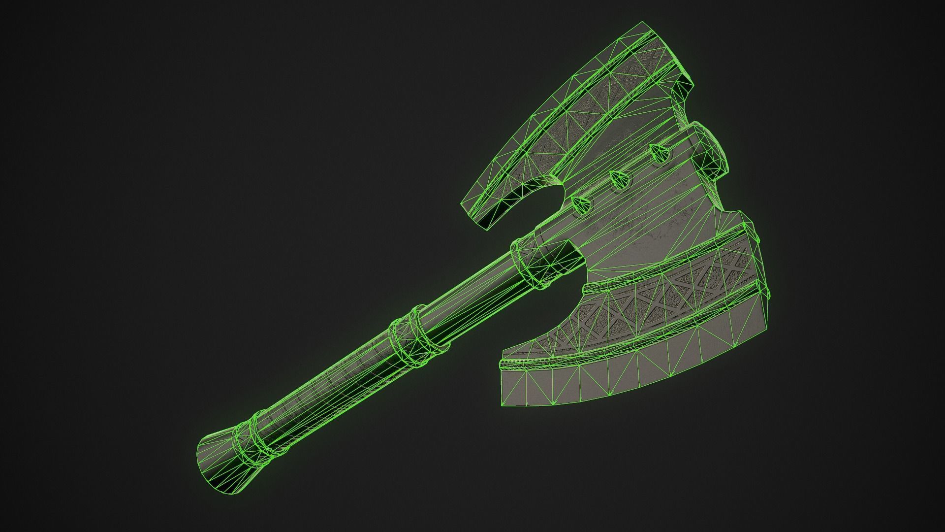 3D model Fantasy Axe 2C VR / AR / low-poly | CGTrader