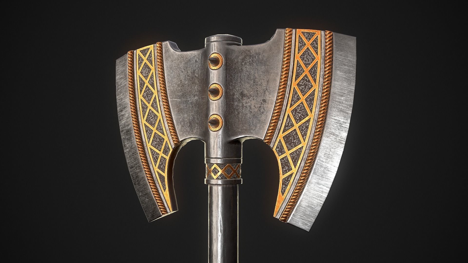 3D model Fantasy Axe 2D VR / AR / low-poly | CGTrader