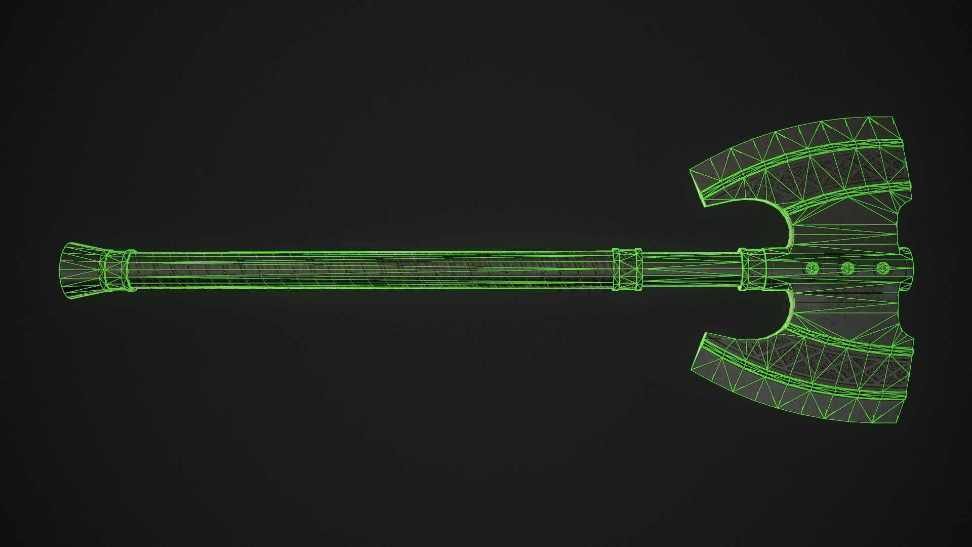 3D model Fantasy Axe 2D VR / AR / low-poly | CGTrader