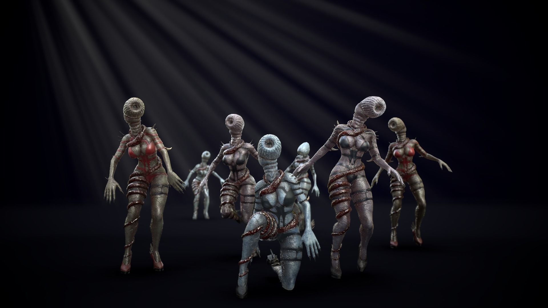 3D model Female Leech VR / AR / low-poly rigged animated | CGTrader