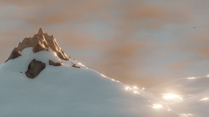 3D model mountain snow landscape VR / AR / low-poly | CGTrader