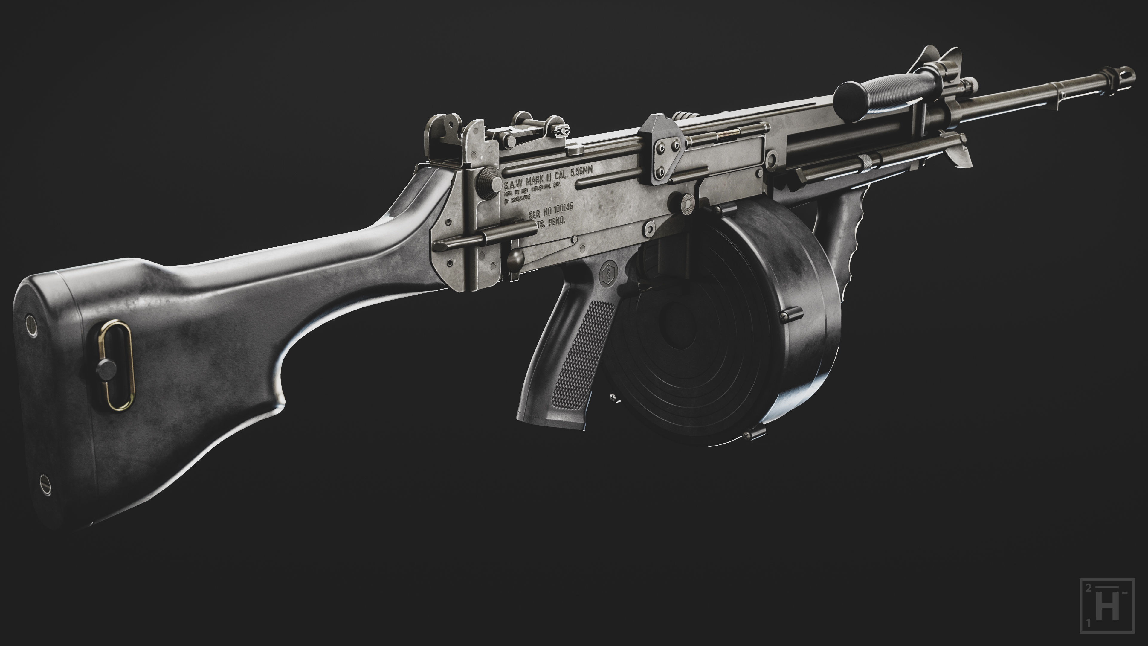 3D model U100 Section Assault Weapon VR / AR / low-poly | CGTrader