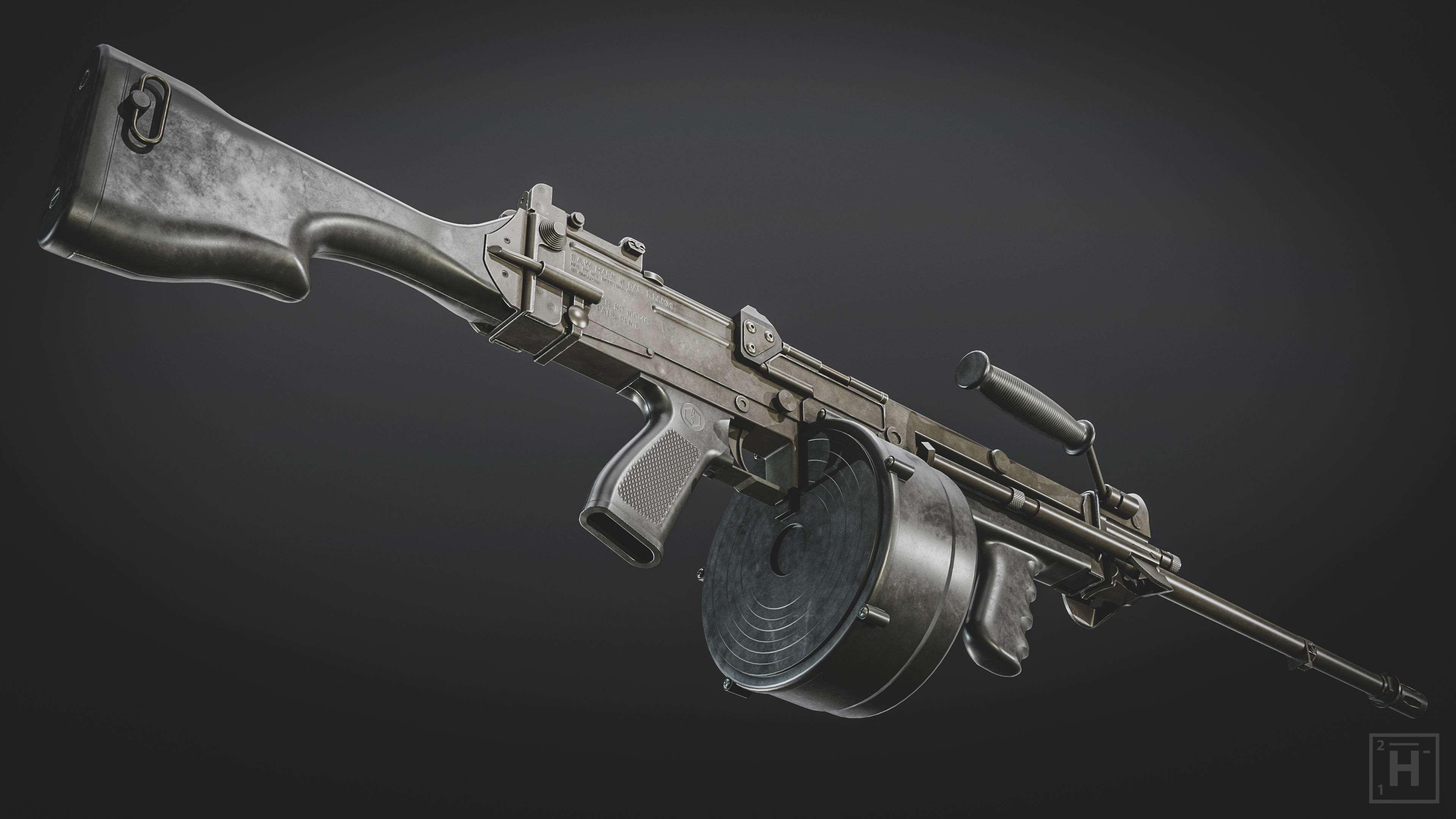 3D model U100 Section Assault Weapon VR / AR / low-poly | CGTrader