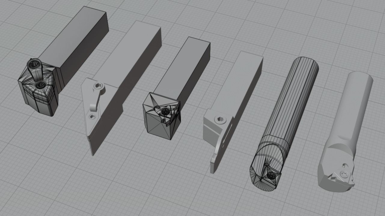 Set of turning tools 3D model | CGTrader