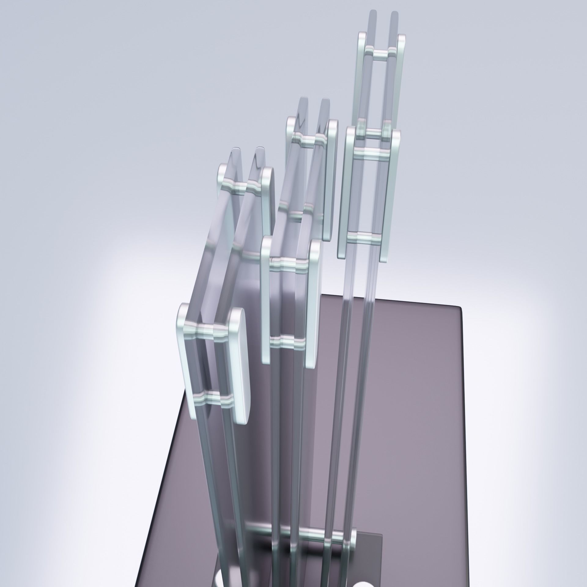 Transparent knife stand 3D model | CGTrader