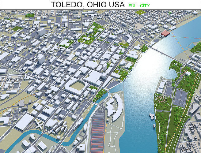 3D model Toledo Ohio USA VR / AR / low-poly | CGTrader