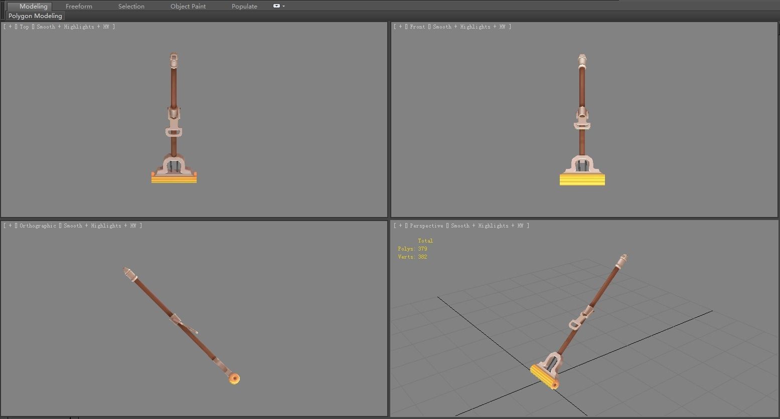 3D model Cartoon mop VR / AR / low-poly | CGTrader